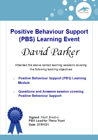 Positive Behaviour Support Training Launched at Thera | Thera Trust